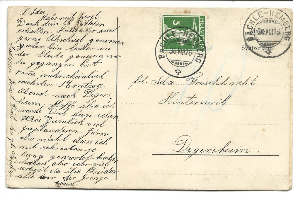 Seidenkarte Gestickt Gruss Aus Hemberg Sg 1916 Kaufen Auf Ricardo