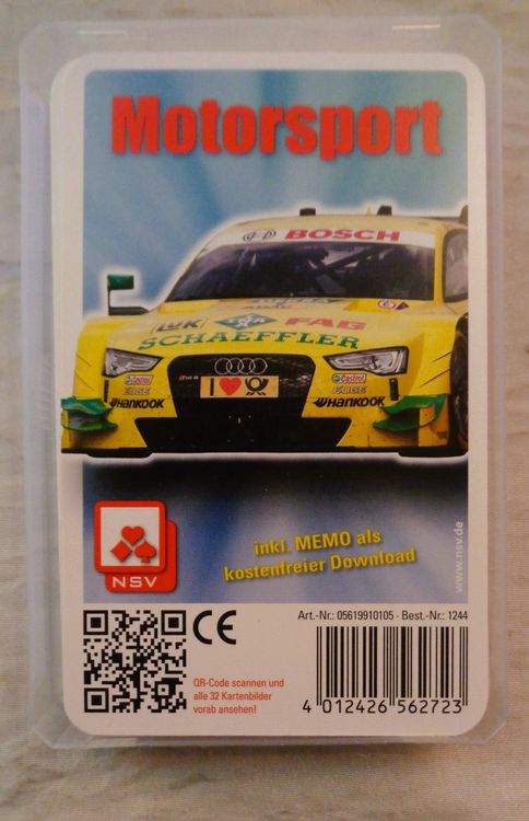 Auto Quartett Motorsport mit MEMO Download / 32 Karten | Kaufen auf Ricardo