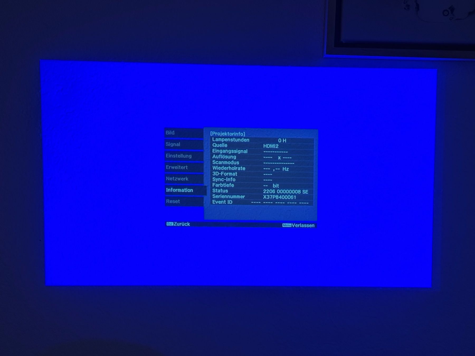 Epson EH TW 6700 mit neuer Original Lampe Laufzeit 0 Std. (Neu (gemäss ...