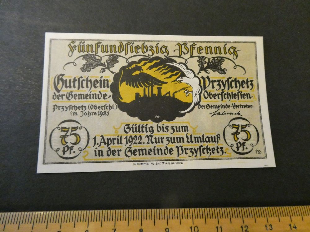 Dt. Reich 1921, Przyschetz, Ob-Schlesien Notgeld - ungefalte | Kaufen auf Ricardo