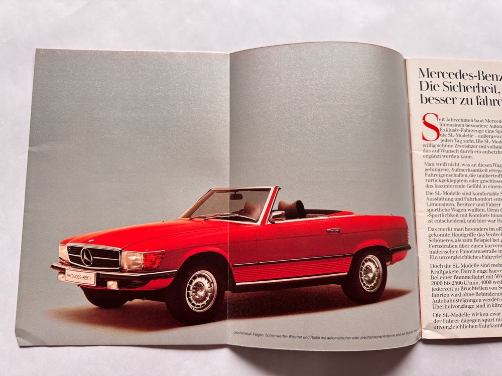 Mercedes-Benz SL Prospekt 280SL 350SL 450SL 1976 Top Zustand (Gebraucht ...
