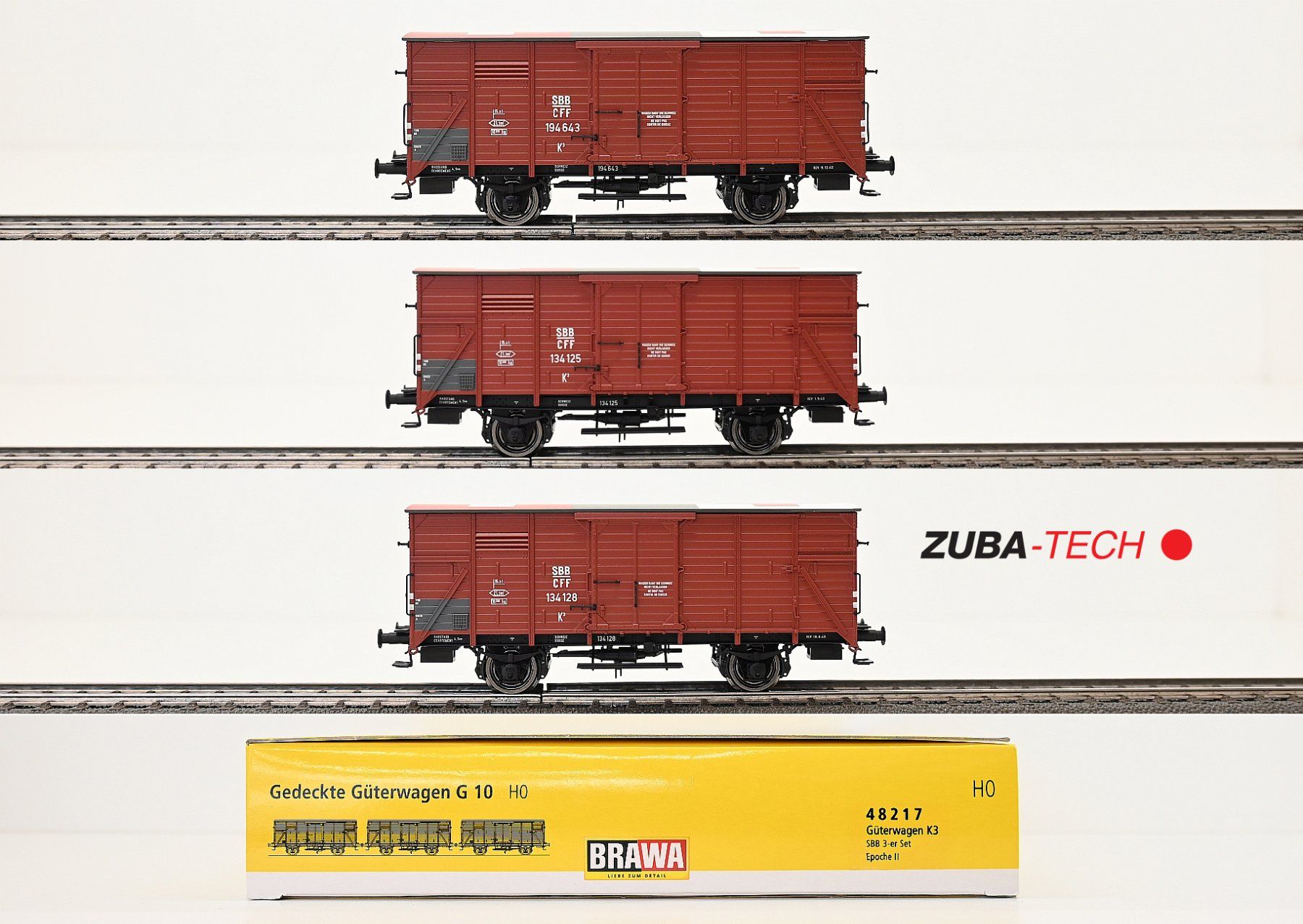 Brawa 48217 Güterwagen-Set K3 der SBB 3-tlg H0 GS mit OVP (Neu (gemäss ...