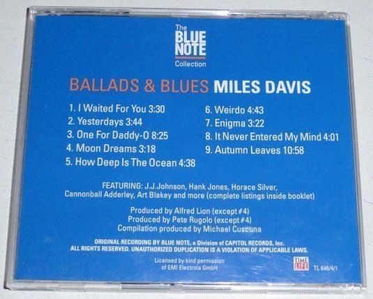 Miles Davis [BLUE NOTE] Horace Silver, J.J. Johnson, Blakey (Gebraucht ...