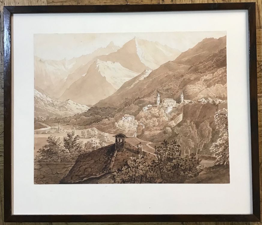 Antike Schweizer Schule Landschaft Aquarell 1830 (Gebraucht) in Root für CHF 5 – mit Lieferung ...