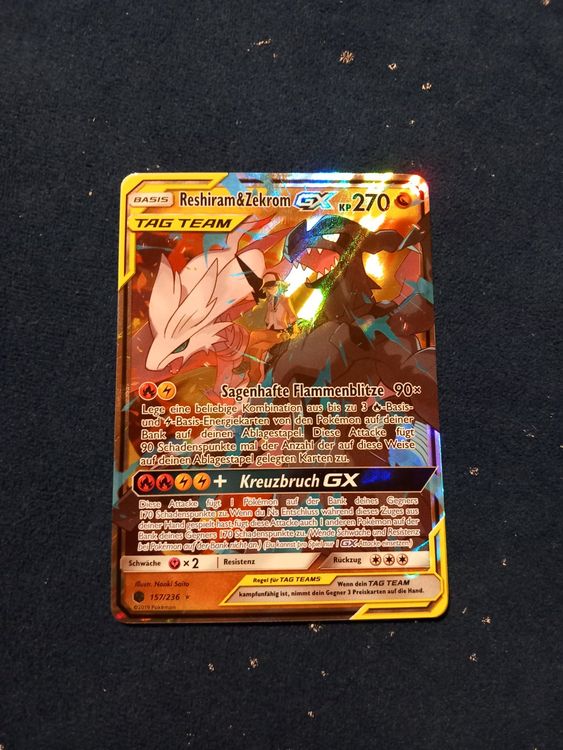 Reshiram & Zekrom TAG TEAM (DE) Cosmic Eclipse 157/236 (Neu (gemäss ...