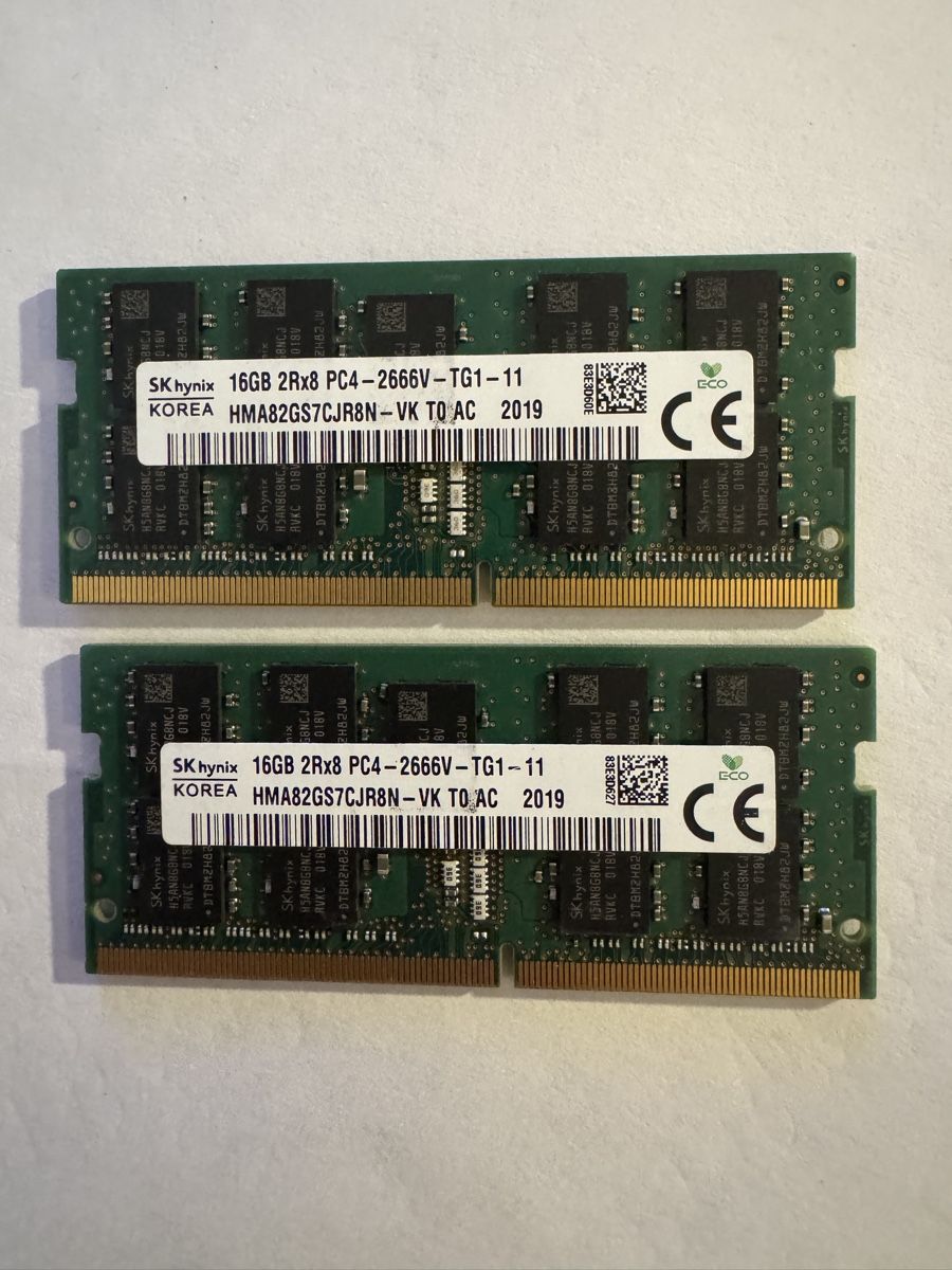 SK Hynix 32GB (2x16GB) DDR4 RAM PC4-2666V TG1-11 2019 (Gebraucht) in ...