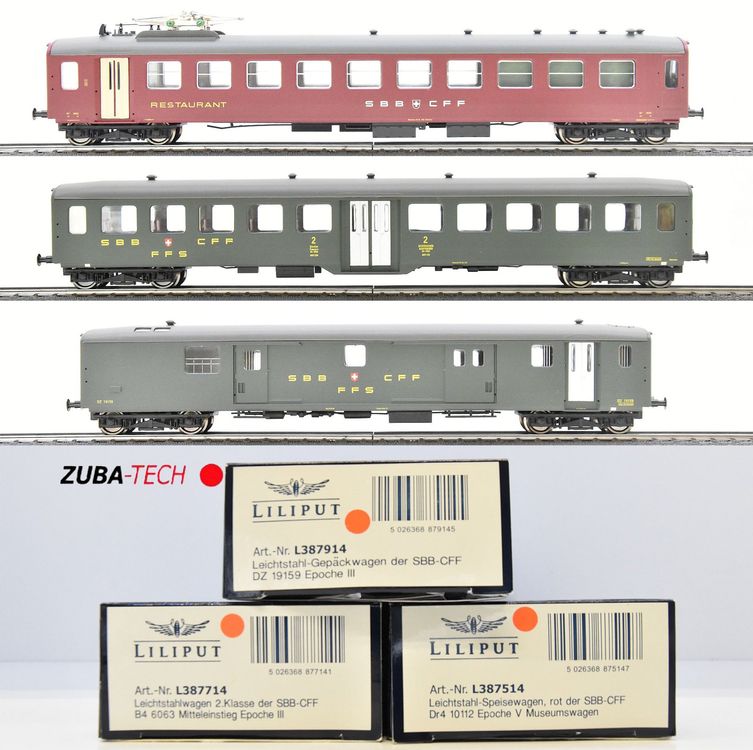 Liliput 3x Leichtstahlwagen der SBB H0 GS mit OVP (Gebraucht) in St. Gallen für CHF 44 – mit ...