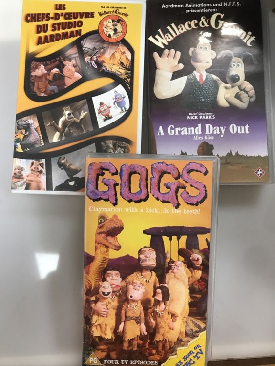 3 VHS Filme: Wallace & Gromit, Gogs, Aardman | Kaufen auf Ricardo