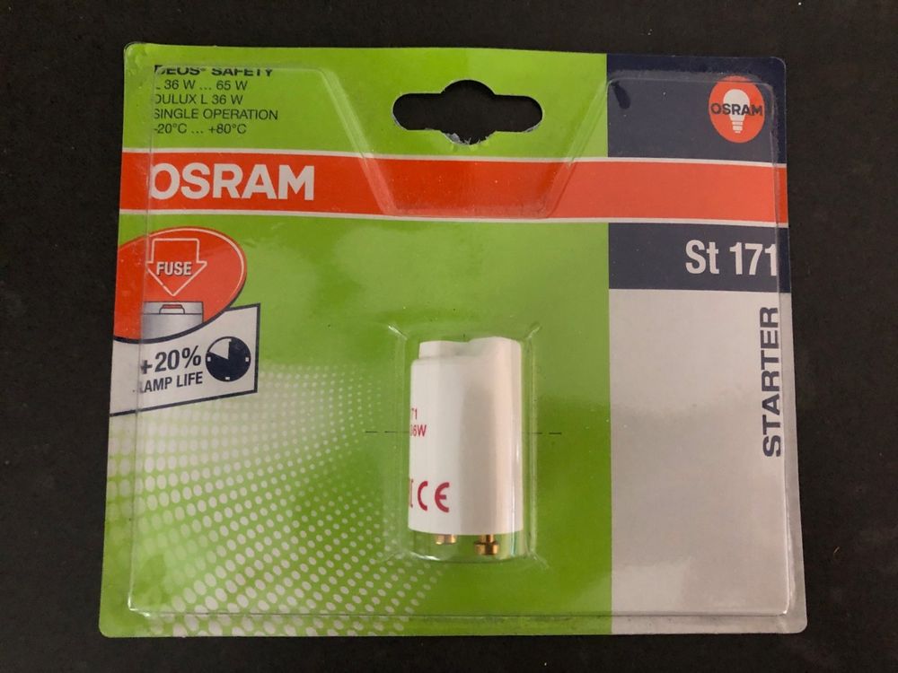 Osram Starter für Leuchtstoffröhren St 171, neu & OVP (Neu und ...