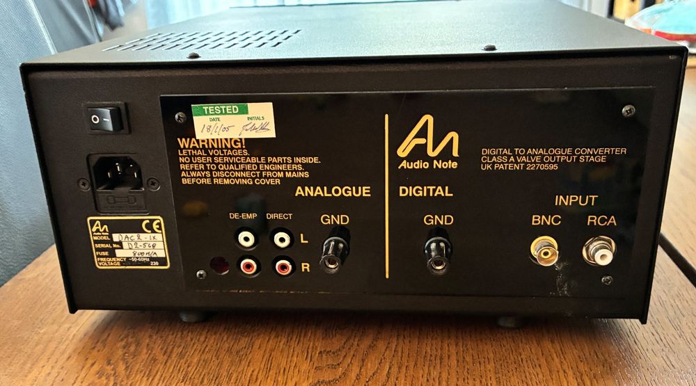 Audio Note DAC 2.1x (Baujahr 2005) – Röhren-DAC mit AD1865N (Gebraucht ...