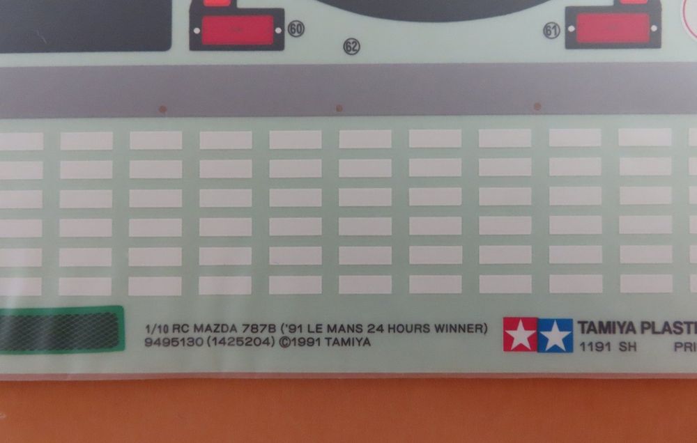 Tamiya RC Decal 58102 Mazda 787B 1991 (Neu und originalverpackt) in ...