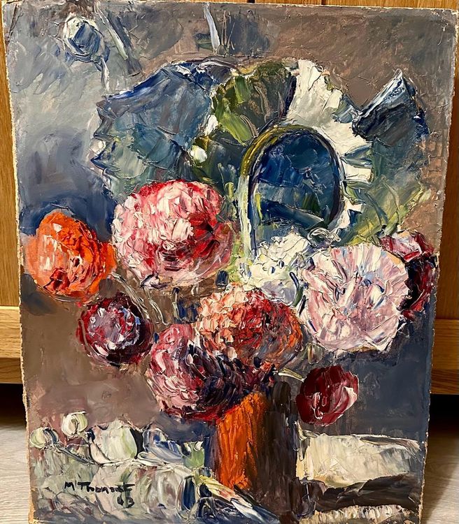 Max-Robert Theynet - Peinture à l'huile sur carton - Bouquet | Kaufen ...
