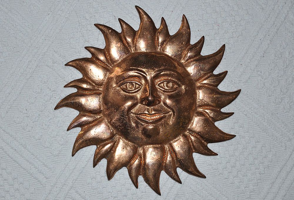 Sonne aus Kupfer Wanddekoration 875 g | Kaufen auf Ricardo