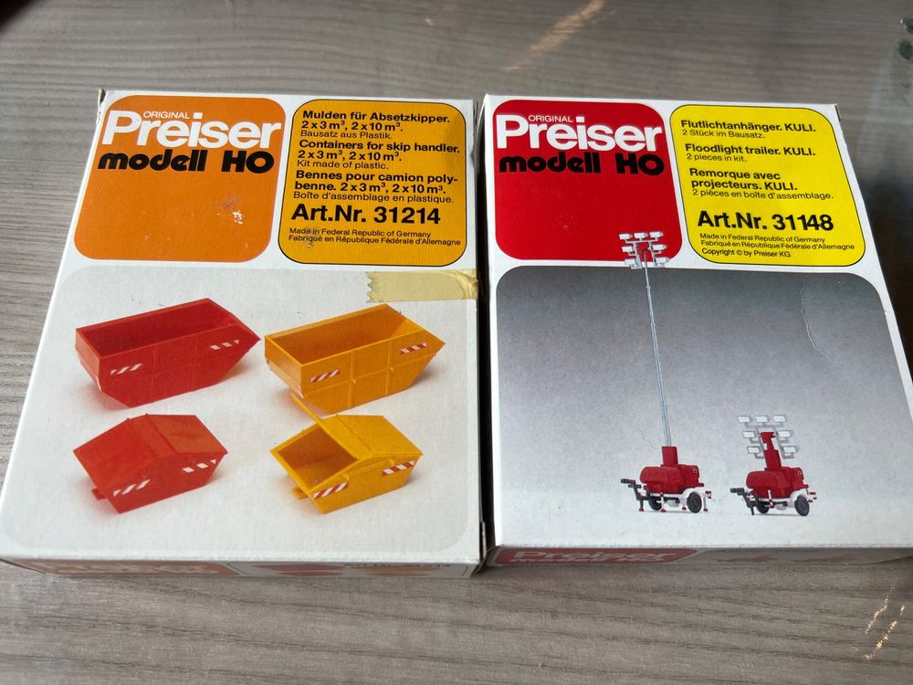 Preiser Miniaturfiguren H0 Feuerwehr Mulden Anhänger Modell | Kaufen ...