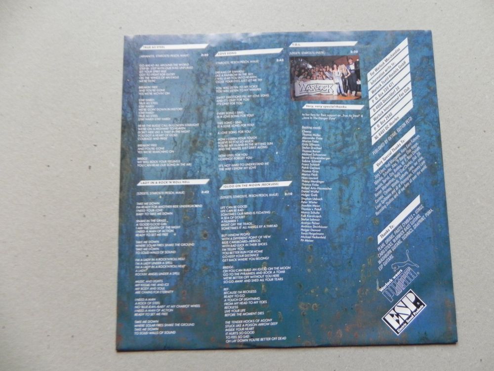 LP Deutschland Heavy Metal Band Warlock 1986 True as Steel (Gebraucht ...