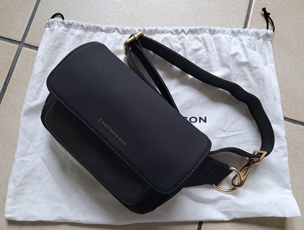 Umhänge-/Bauchtasche Kapten&Son "Visby all black" (wie neu) (Neu ...