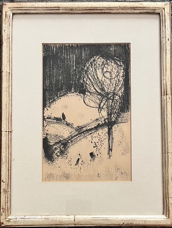 Abstrakte Tusch Zeichnung mit eine Baum, Monogrammiert (Gebraucht) in Root für CHF 19 – mit ...