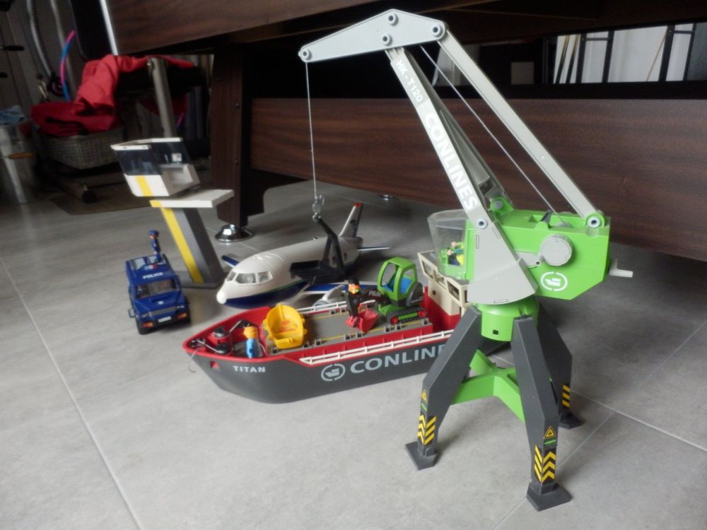 Playmobil en lot avion, bateau, grue, véhicule | Kaufen auf Ricardo