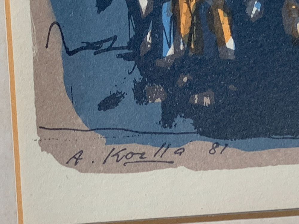 Alfred Koella, Zürich bei Nacht. Lithographie 1981 (Gebraucht) in für ...