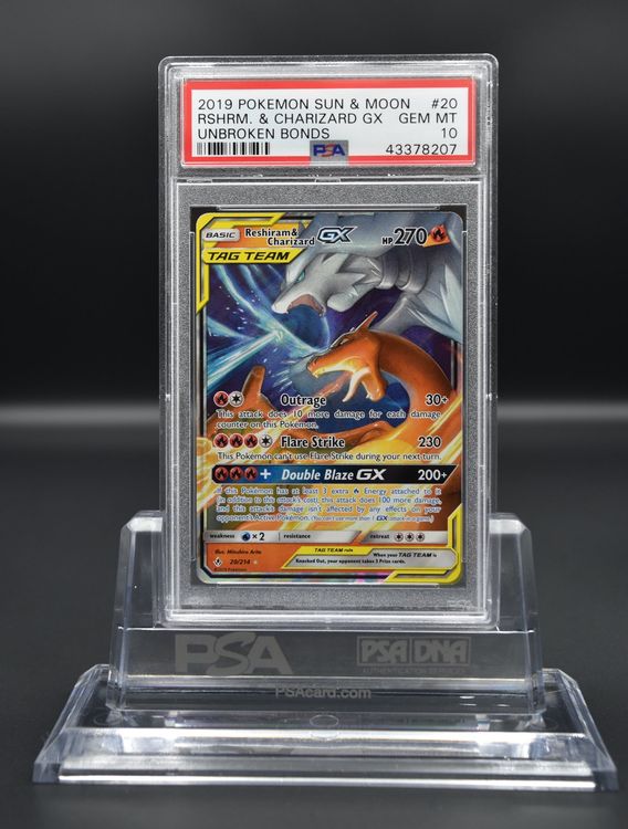 PSA 10 GEM MINT, 2019, Pokemon Card #20 Reshiram & Charizard | Kaufen auf Ricardo