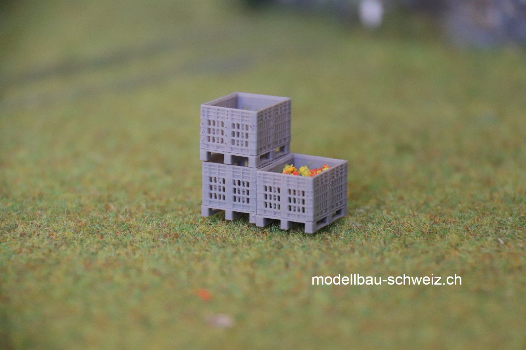 Palbox, Palette für Obst und Gemüse in H0, grau, 2stk (Neu und ...