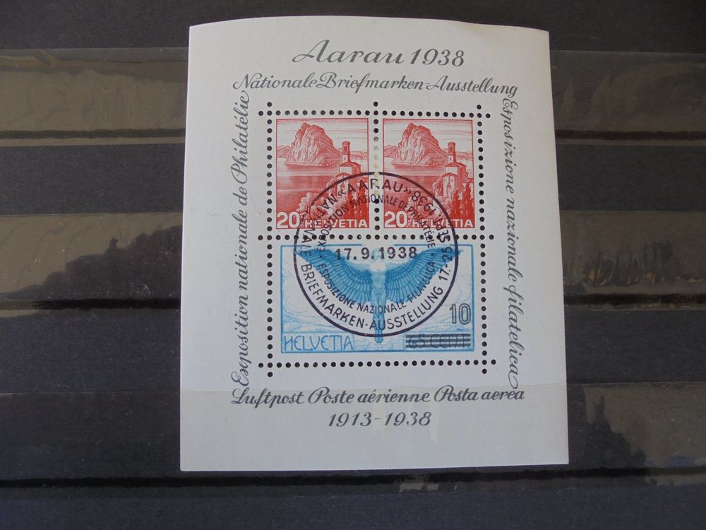 Sonderblock Aarau 1938 gestempelt | Kaufen auf Ricardo