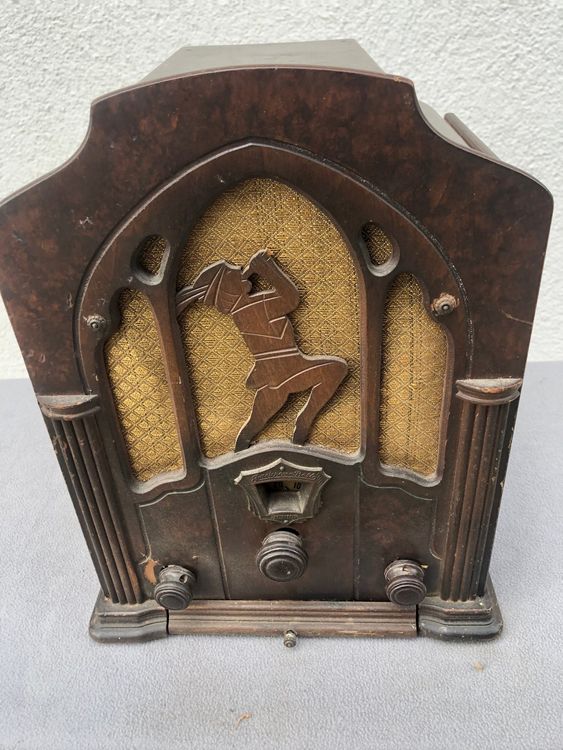Jackson Bell 25AV Cathedral Röhrenradio ca. 1931, Peter Pan (Defekt) in ...