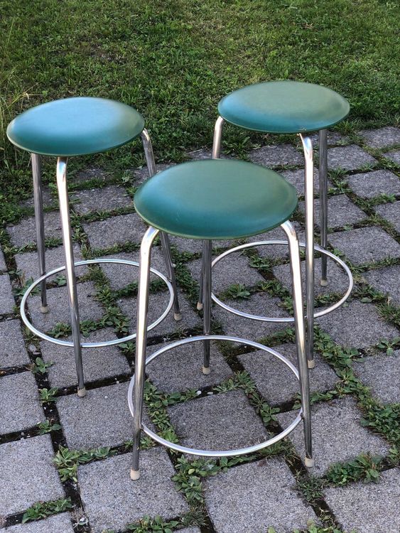 3 wohlschöne Barhocker, Retro Style | Kaufen auf Ricardo