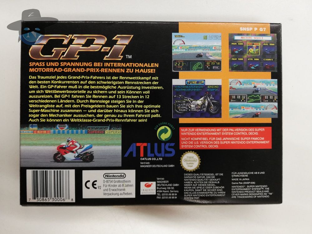 GP-1 Motorrad / Super Nintendo SNES (Gebraucht) in St. Gallen für CHF ...