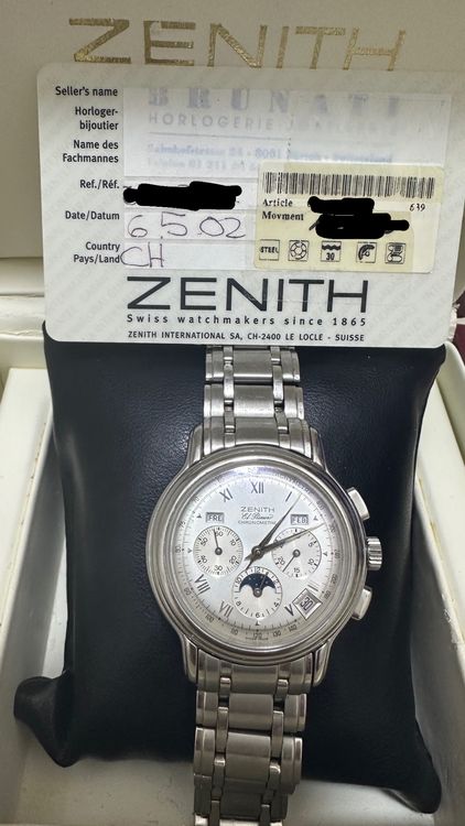 Zenith El Primero Chronomaster Triple Date Mondphase Silber | Kaufen ...