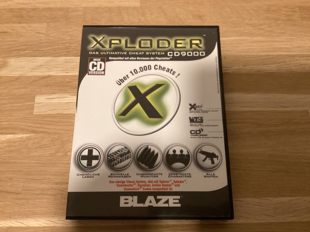 XPLODER CD 9000 THE ULTIMATE CHEAT SYSTEM PS1 BLAZE (Gebraucht) in ...
