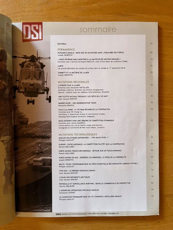 revue (armée) Militaire DSI Opérations Navales | Acheter sur Ricardo