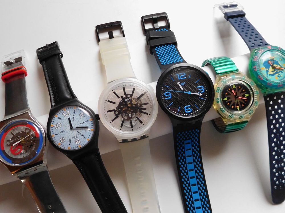 Swatch Uhren Big Bold NewGent Scuba Skelett Lot alle laufen (Gebraucht ...