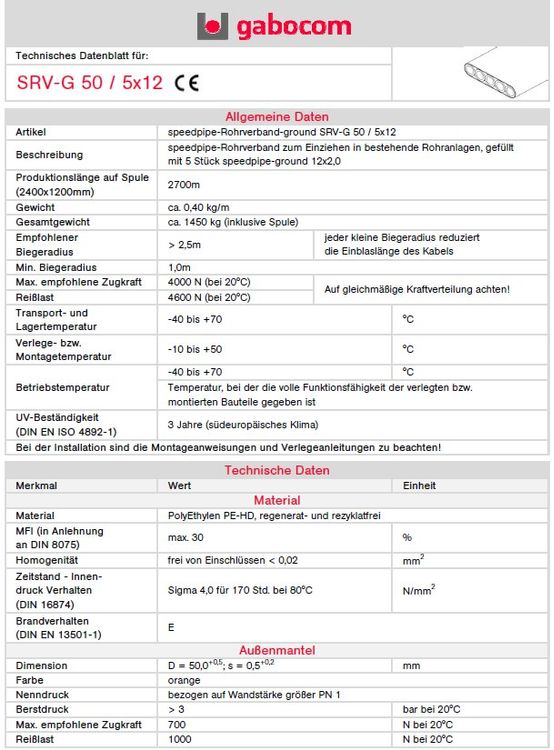 Microrohr Verbund / Speedpipe / Blow Fiber / LWL / Glasfaser (Gebraucht ...