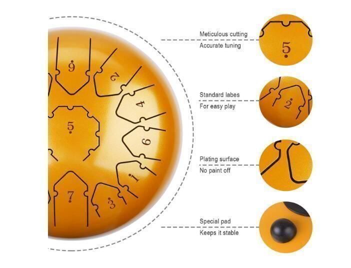 Steel Drum Zungentrommel Hand 12 Zoll 13 Töne C-Dur (Neu (gemäss ...