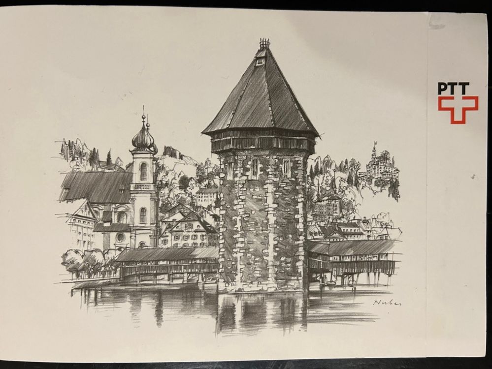 LUZERN 1995 " Hans Erni " Sonderausgabe EUROPA 60 +100 Rp. (Gebraucht) in Ruswil für CHF 0.55 ...