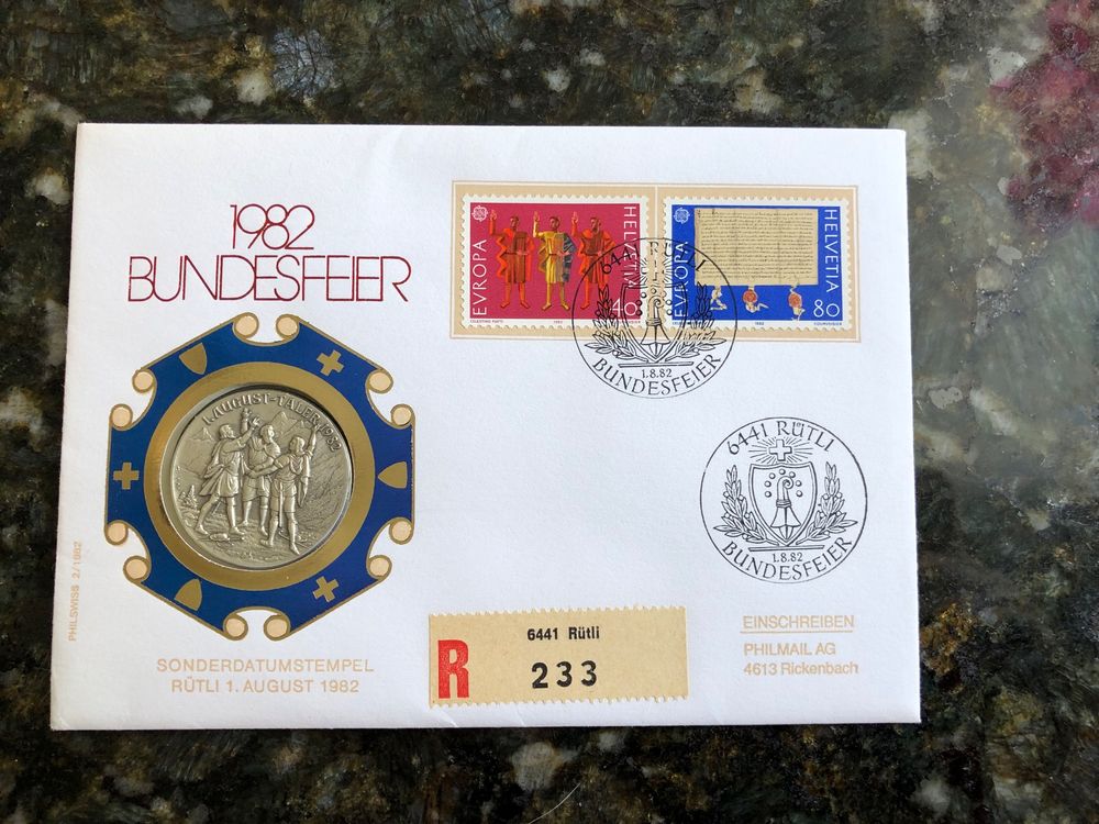 Münzbrief Bundesfeier 1982 (Neu (gemäss Beschreibung)) in Reichenburg für CHF 22.5 – mit ...