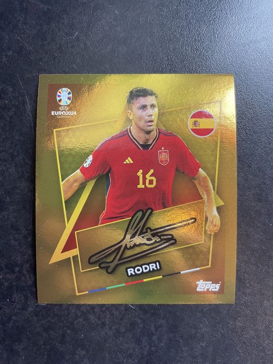 Topps Euro 2024 Rodri Gold signiert ESP SP (Gebraucht) in Wädenswil für ...