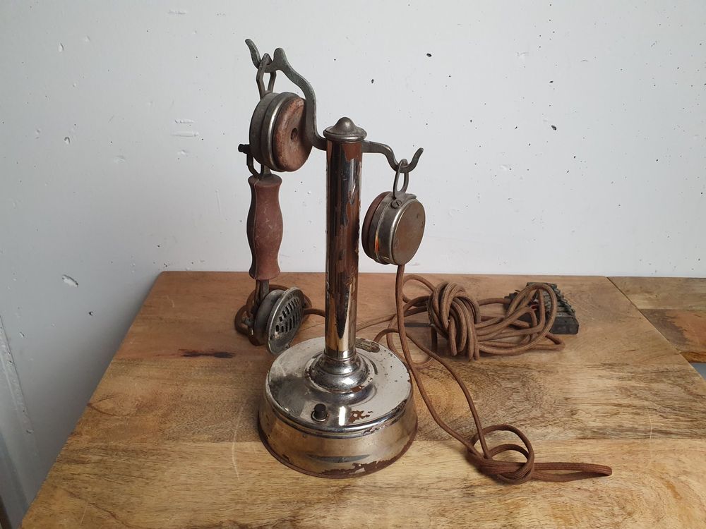 Telefon Antik - Picart Lebas Paris candlestick - um 1900 (Defekt) in ...