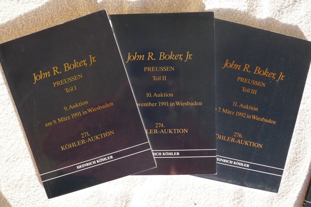 Preussen John Boker Sammlung Auktionskataloge Köhler (Gebraucht) in Bern für CHF 15 – nur ...