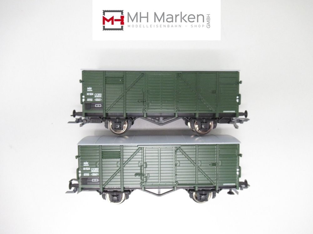 roco 2x 56181 gedeckte Güterwagen Xt 524 MAV DC GS H0 (Gebraucht) in ...