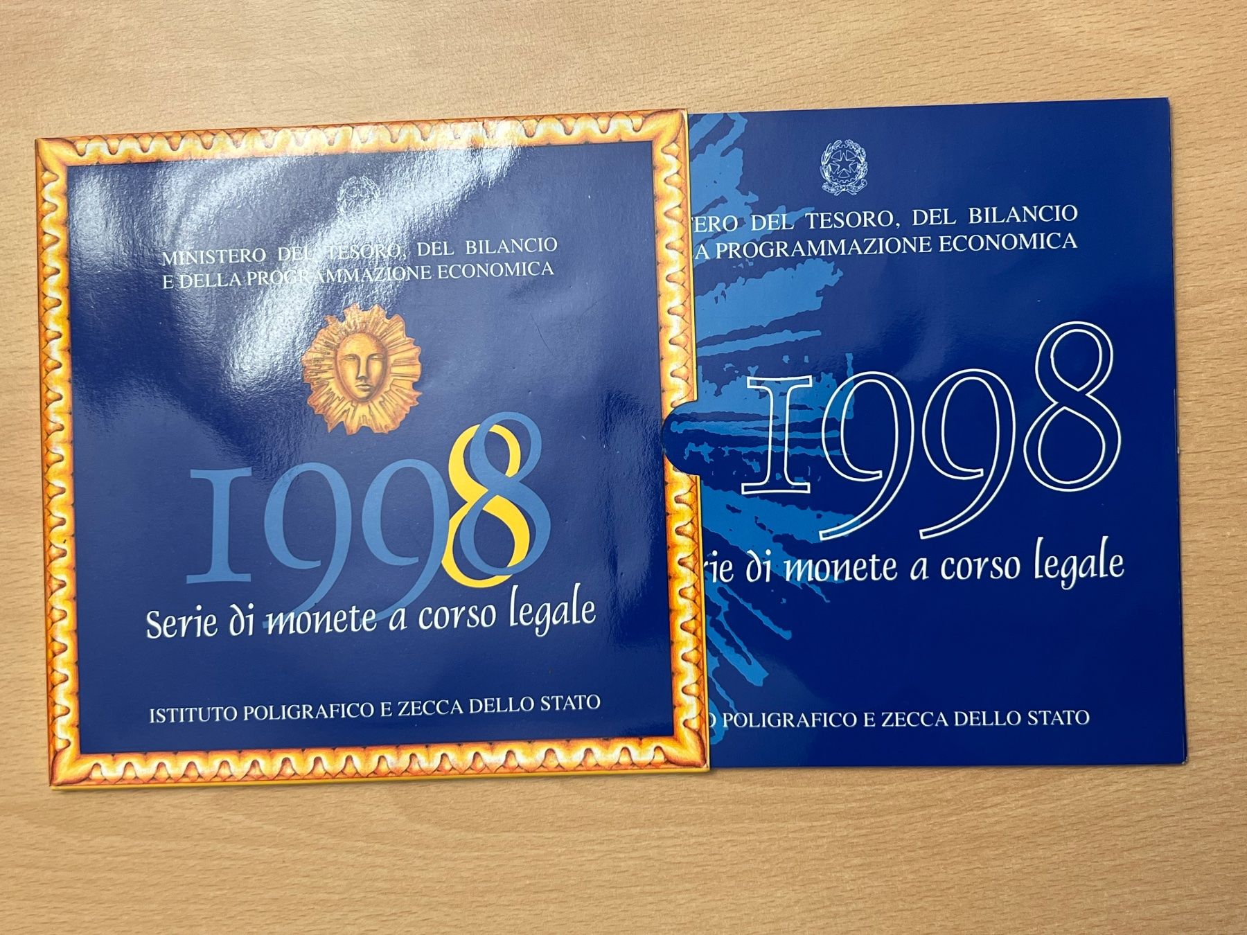 Italien KMS 1998 – 12 Lire-Münzen inkl. 2 Silber 500 & 1000 (Neu und ...