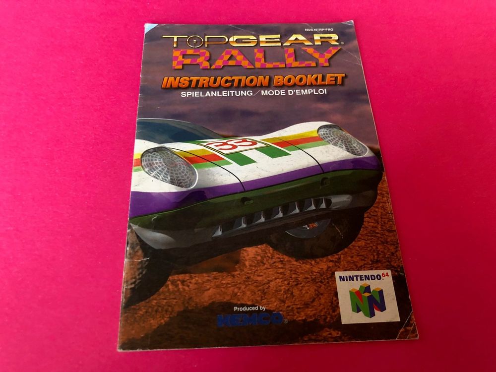 ANLEITUNG FÜR TOP GEAR RALLY NINTENDO 64 | Kaufen auf Ricardo