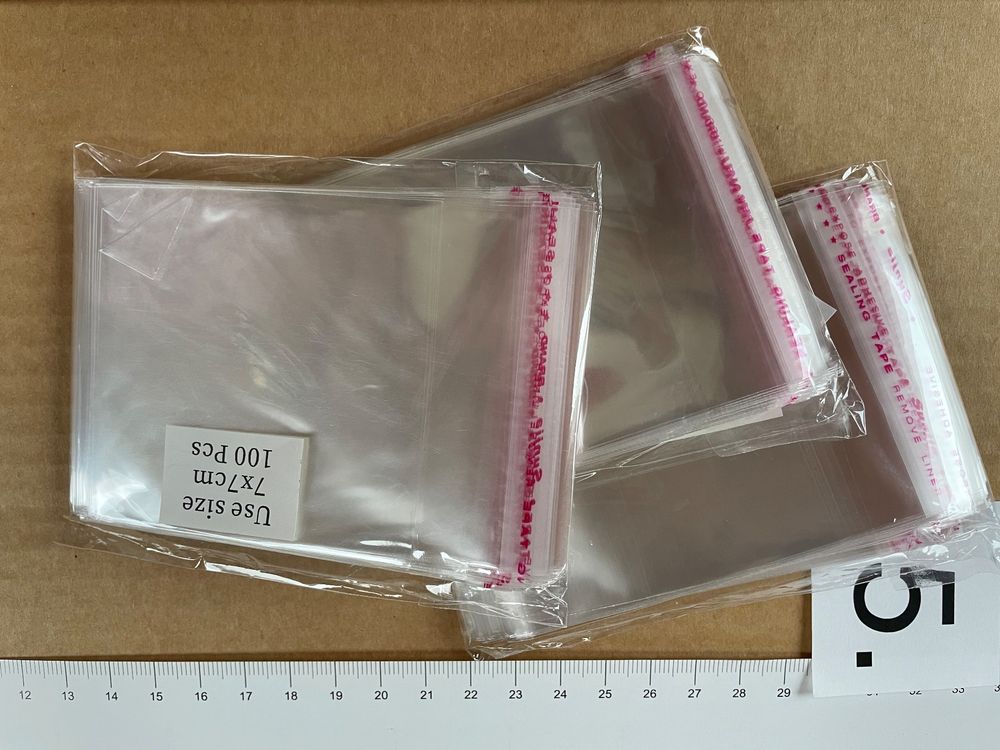 Cellophan Säckli Beutel 100x 7/7cm selbstklebend TOP (Neu und ...
