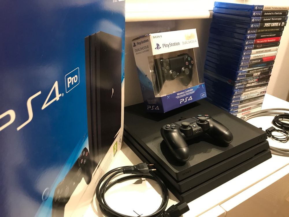 Sony Playstation 4 Pro + 2 Controller + 23 Spiele + Zubehör | Kaufen ...