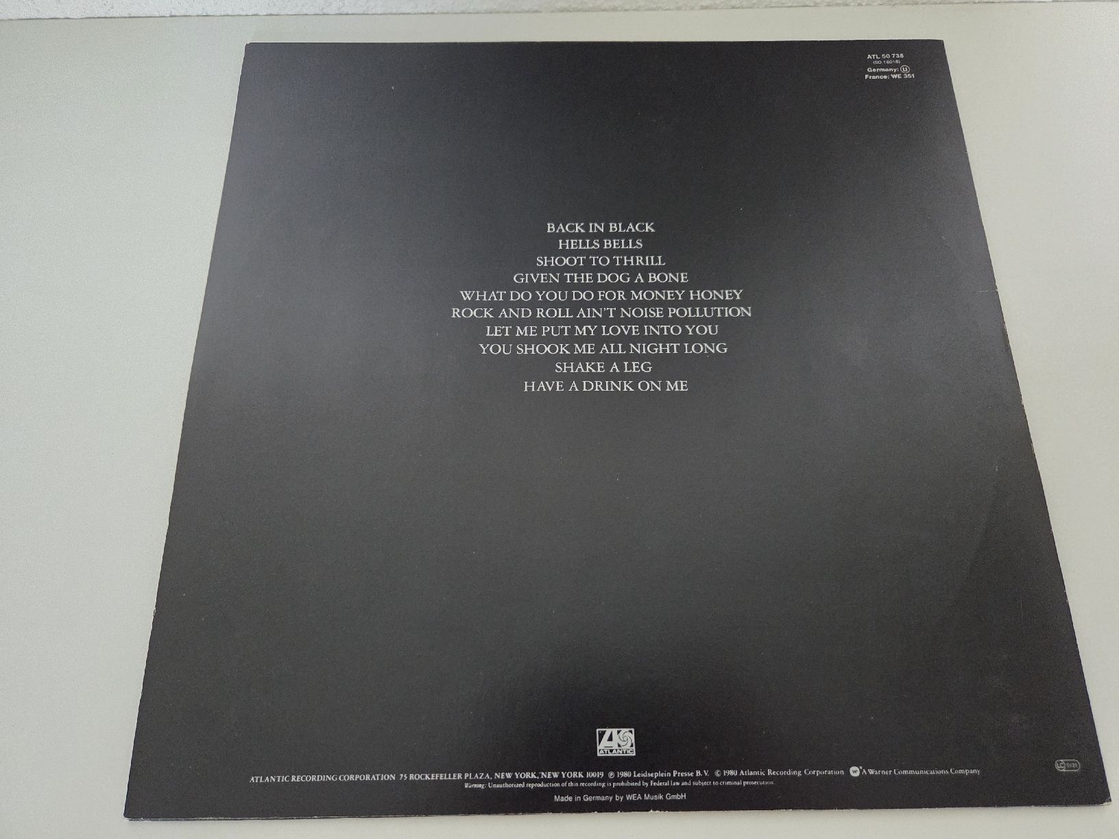 AC/DC - Back in Black - Original Vinyl LP (Gebraucht) in Oftringen für CHF 50 – mit Lieferung ...
