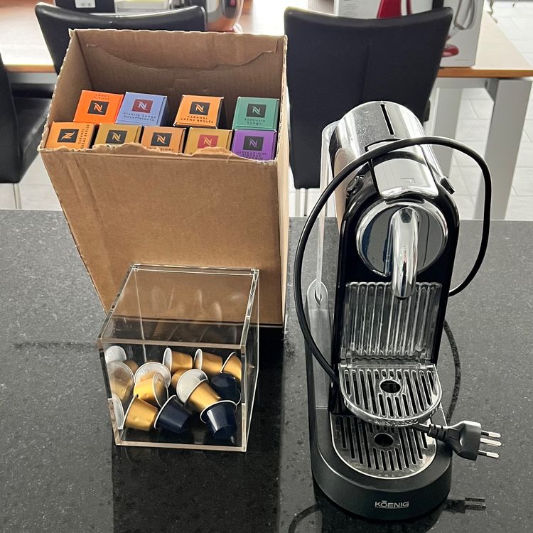 Nespresso Kaffeemaschine mit VIEW Cube und Kaffeekapseln (Gebraucht) in ...