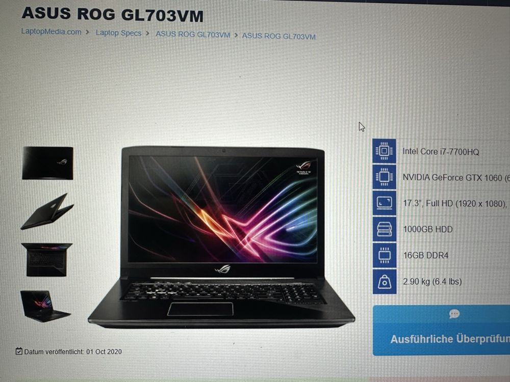 Asus ROG Gaming Laptop | Kaufen auf Ricardo