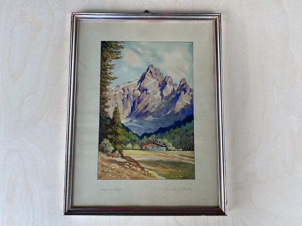 schönes antikes Aquarell von L. Becker (Gebraucht) in Feldbach für CHF ...