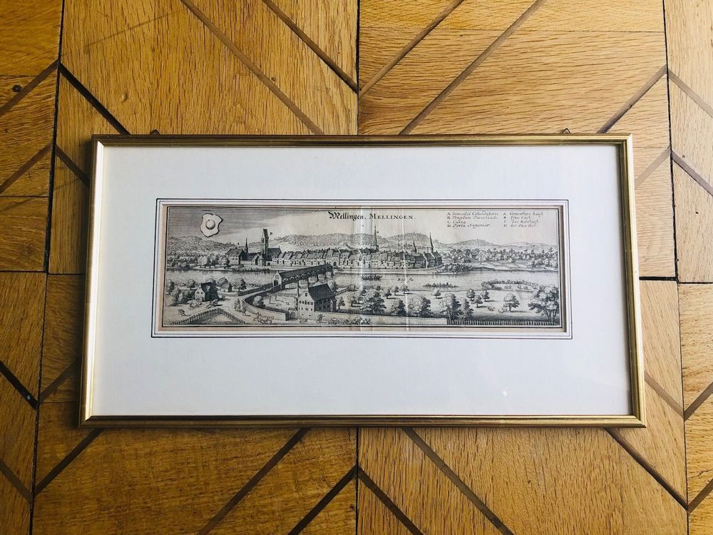 Original alter Merian Stich von Mellingen | Kaufen auf Ricardo